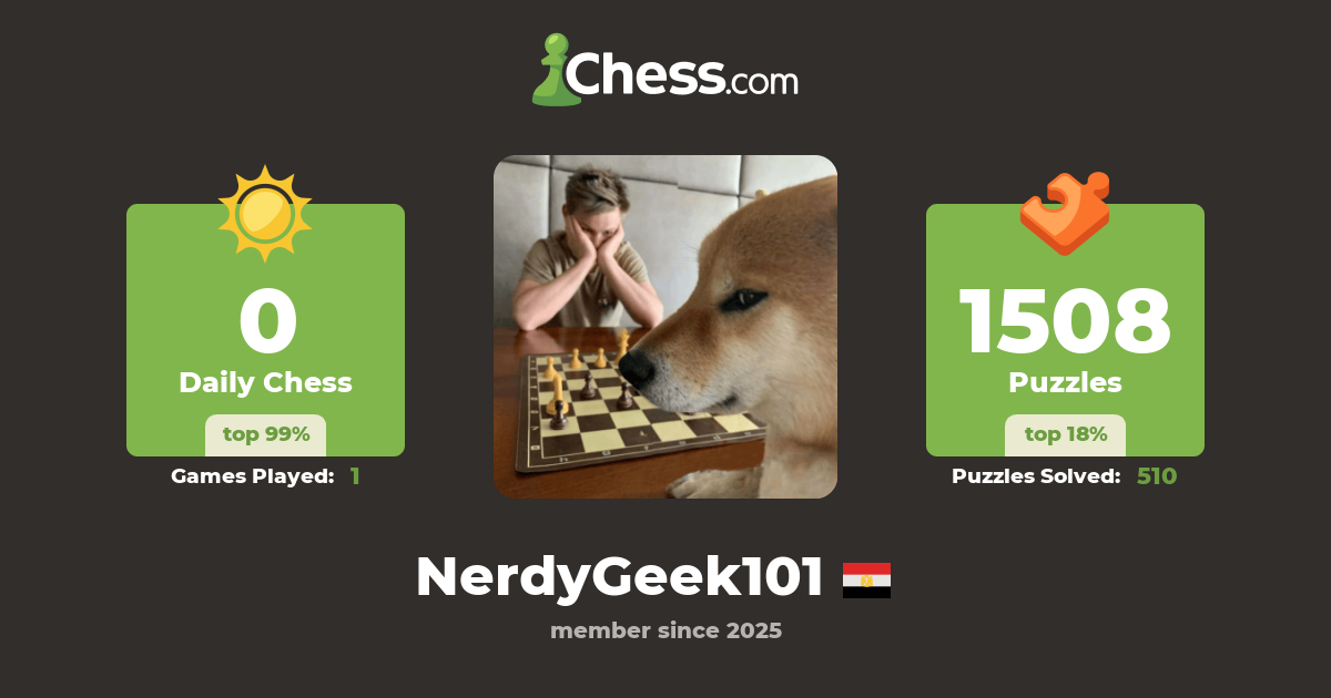 Unknown Anonymous (NerdyGeek101) - Chess Profile - Chess.com