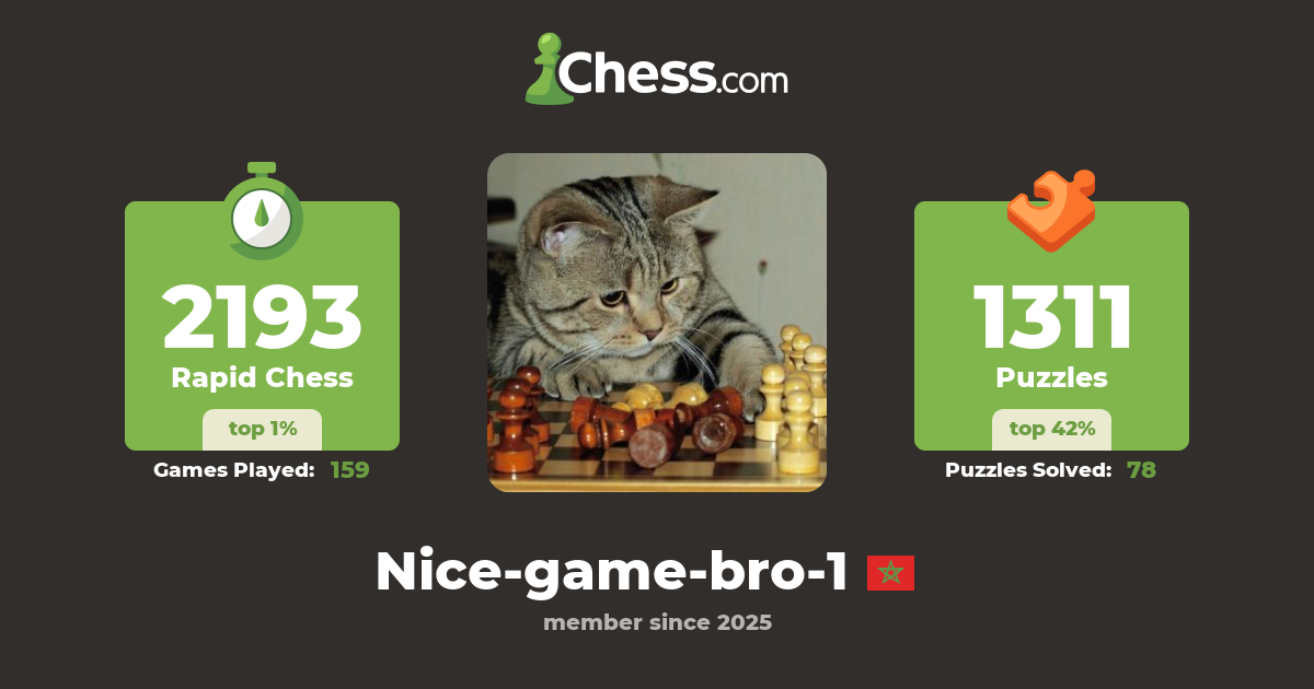 Nice-game-bro-1 - Chess Profile - Chess.com