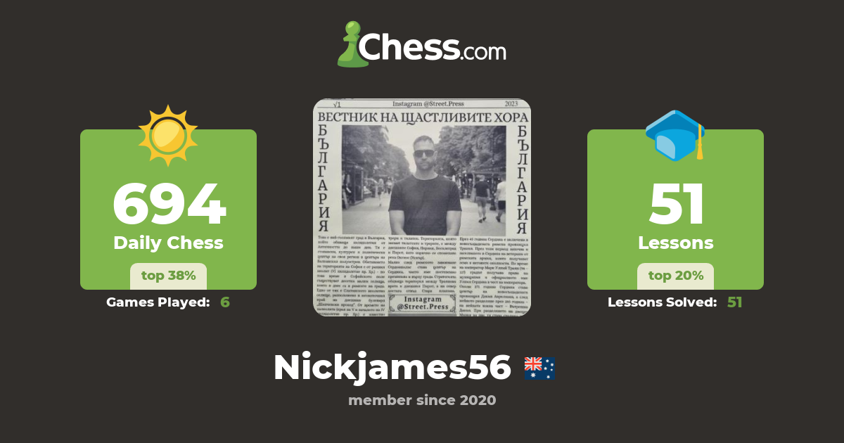 Nick James (Nickjames56) - Chess Profile - Chess.com
