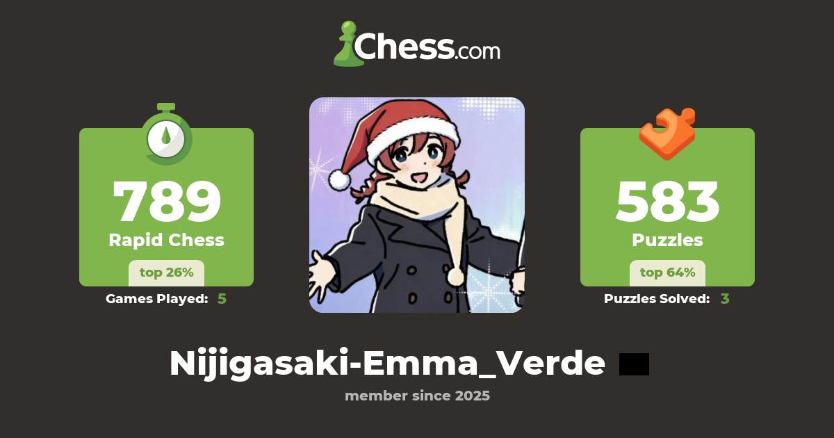Nijigasaki-Emma_Verde - Chess Profile - Chess.com