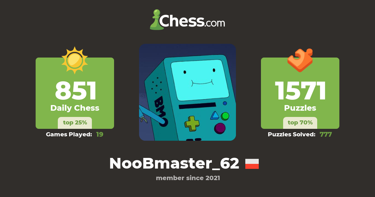 Szymon Obramke (NooBmaster_62) - Chess Profile - Chess.com
