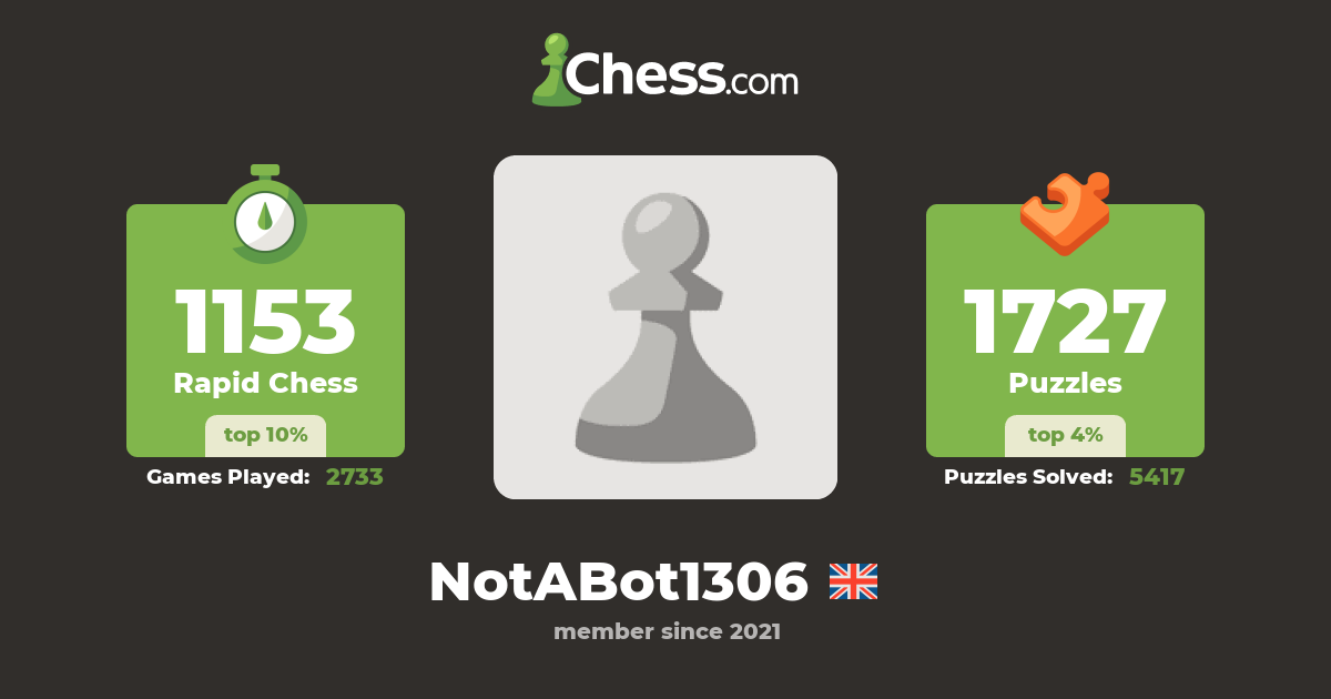 Not A Bot (NotABot1306) - Chess Profile - Chess.com