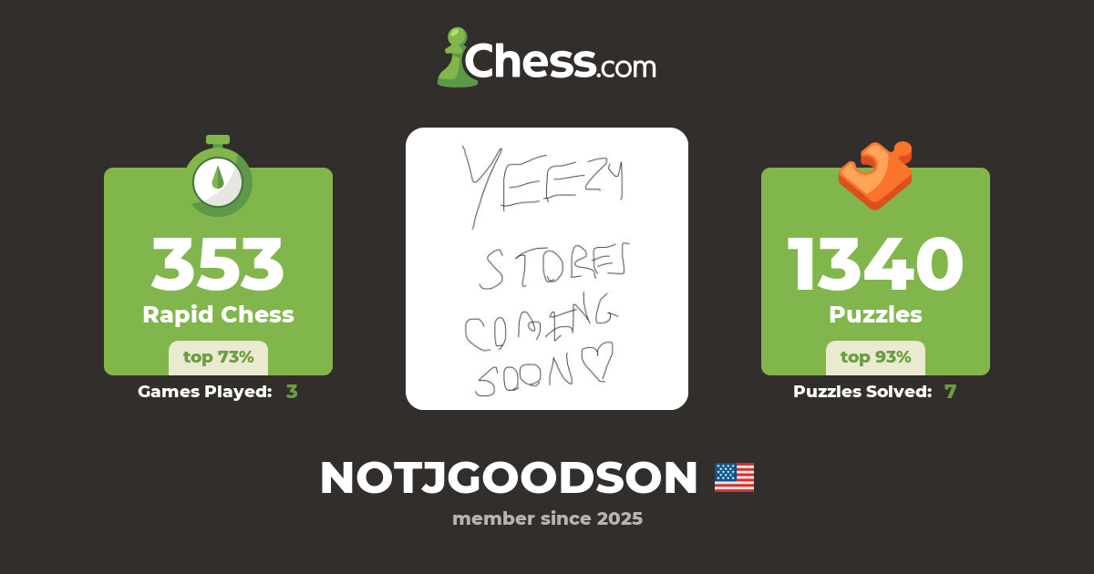 Justin Goodson (NOTJGOODSON) - Chess Profile - Chess.com