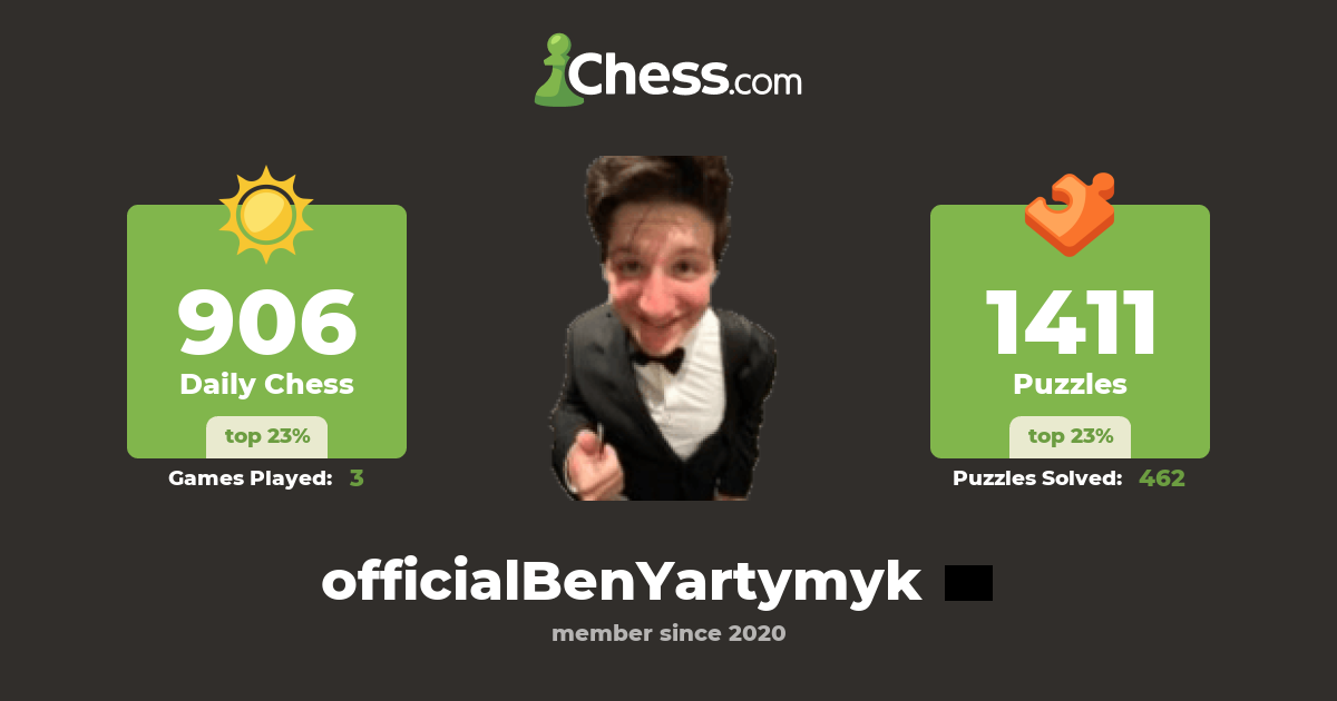 Benjamin Yartymyk (officialBenYartymyk) - Chess Profile - Chess.com