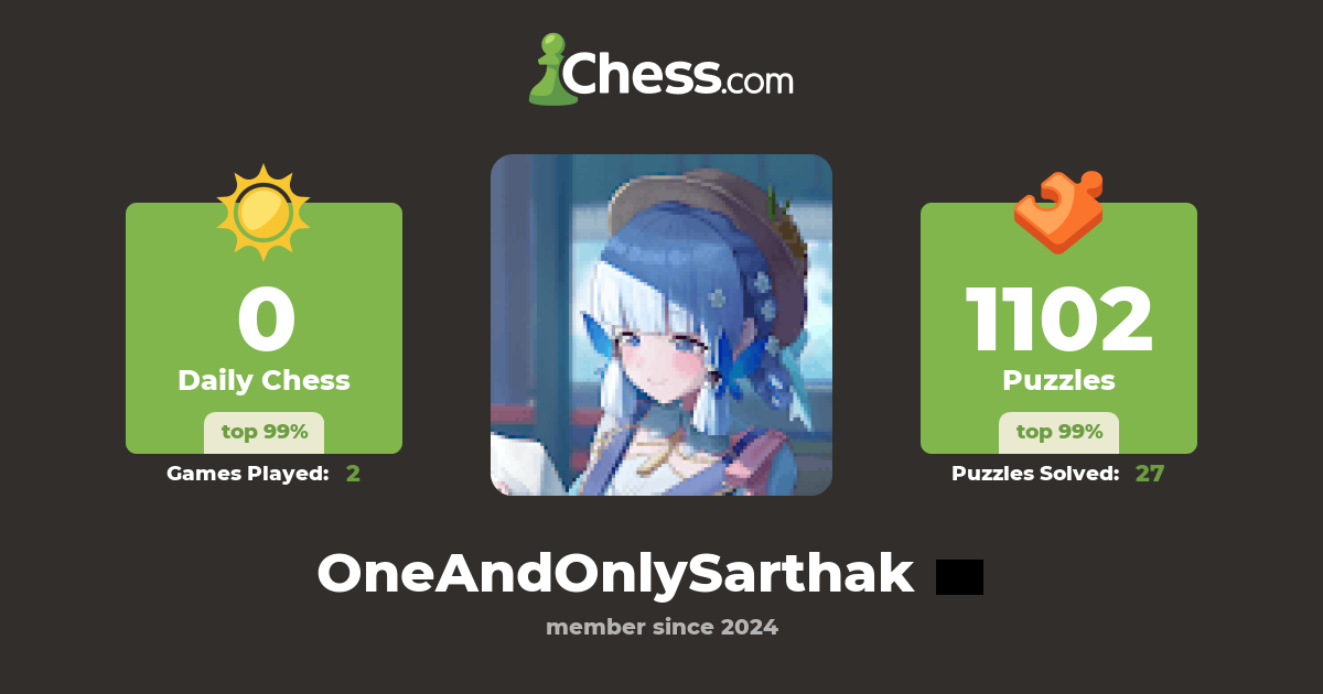 Sarthak Halarnkar (OneAndOnlySarthak) - Chess Profile - Chess.com