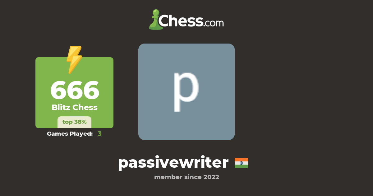 passive writer (passivewriter) - Chess Profile - Chess.com