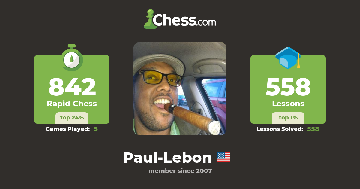 Paul LeBon (Paul-Lebon) - Chess Profile - Chess.com