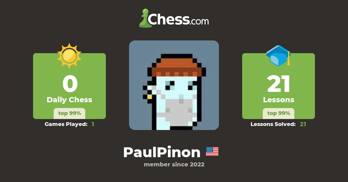 Paul Pinon (PaulPinon) - Chess Profile - Chess.com