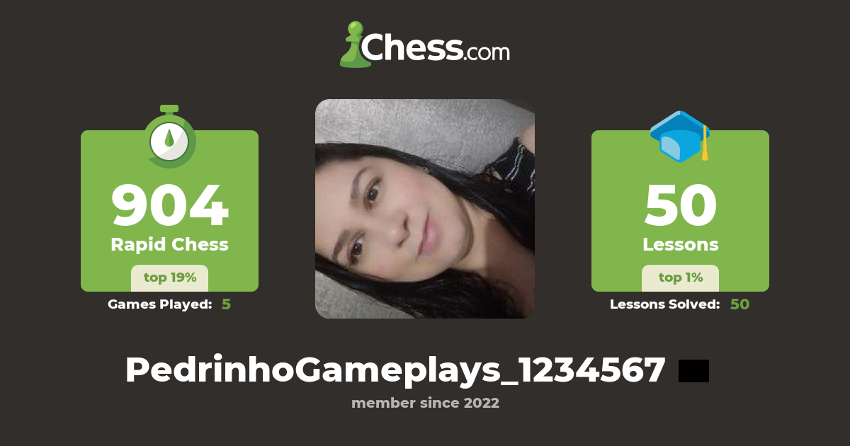 PedrinhoGameplays_1234567 - Chess Profile - Chess.com