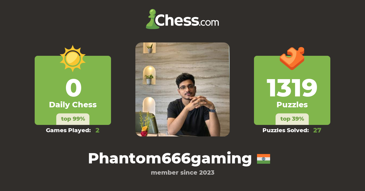 Jaydeep Majumdar (Phantom666gaming) - Chess Profile - Chess.com