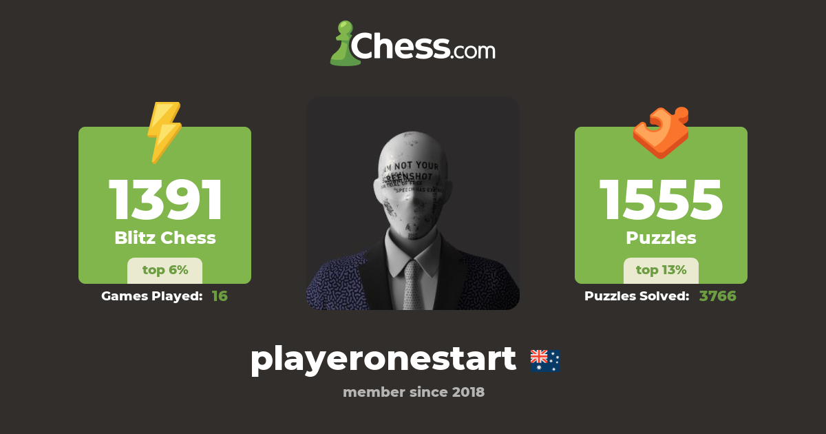 Player One (playeronestart) - Chess Profile - Chess.com
