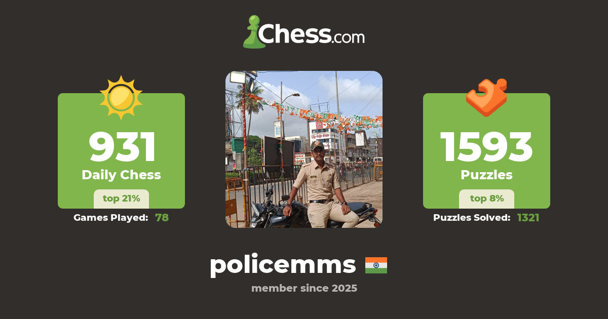 Police 👮‍♂️🚓 Satyameva Jayate (policemms) - Chess Profile - Chess.com