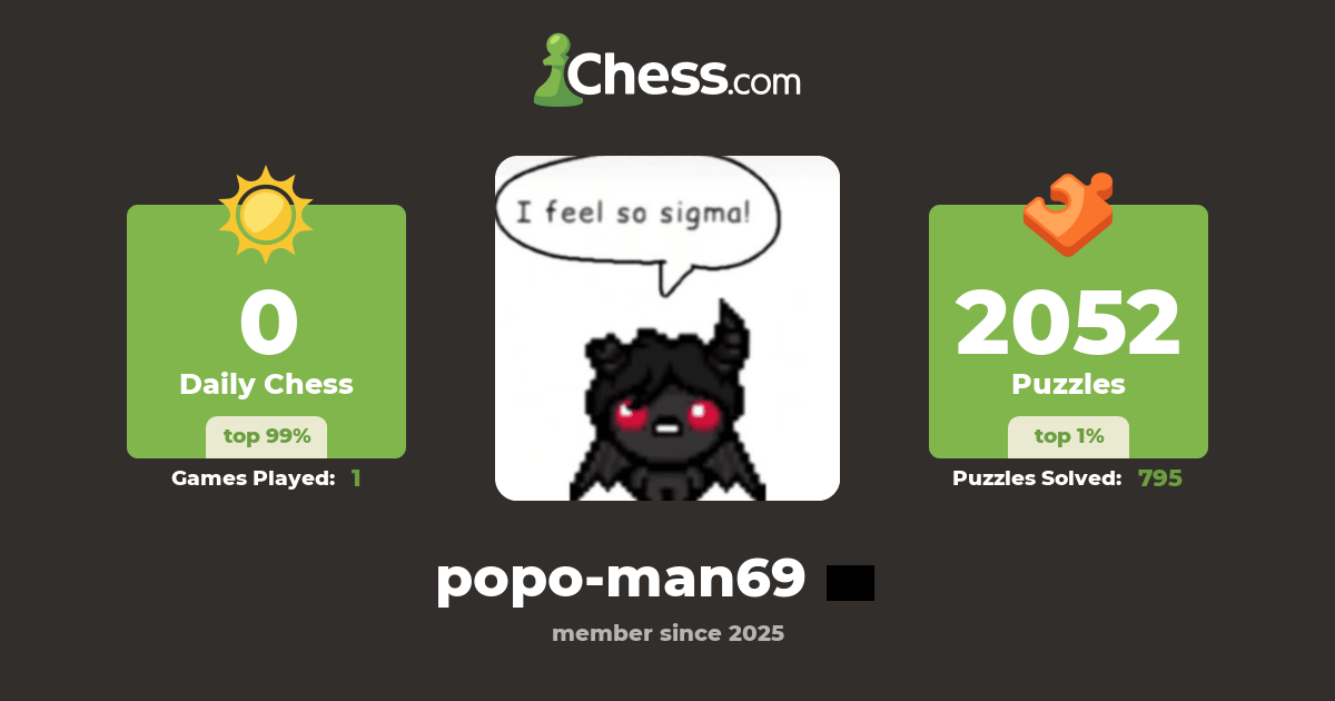 babão 123 (popo-man69) - Chess Profile - Chess.com