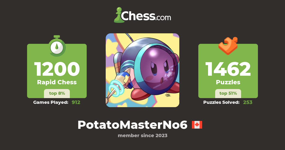Potato Master (PotatoMasterNo6) - Chess Profile - Chess.com