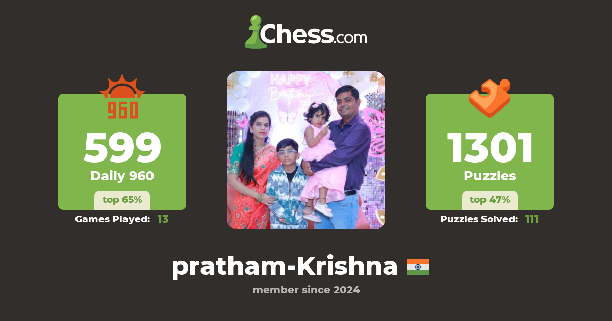 pratham Krishna (pratham-Krishna) - Chess Profile - Chess.com