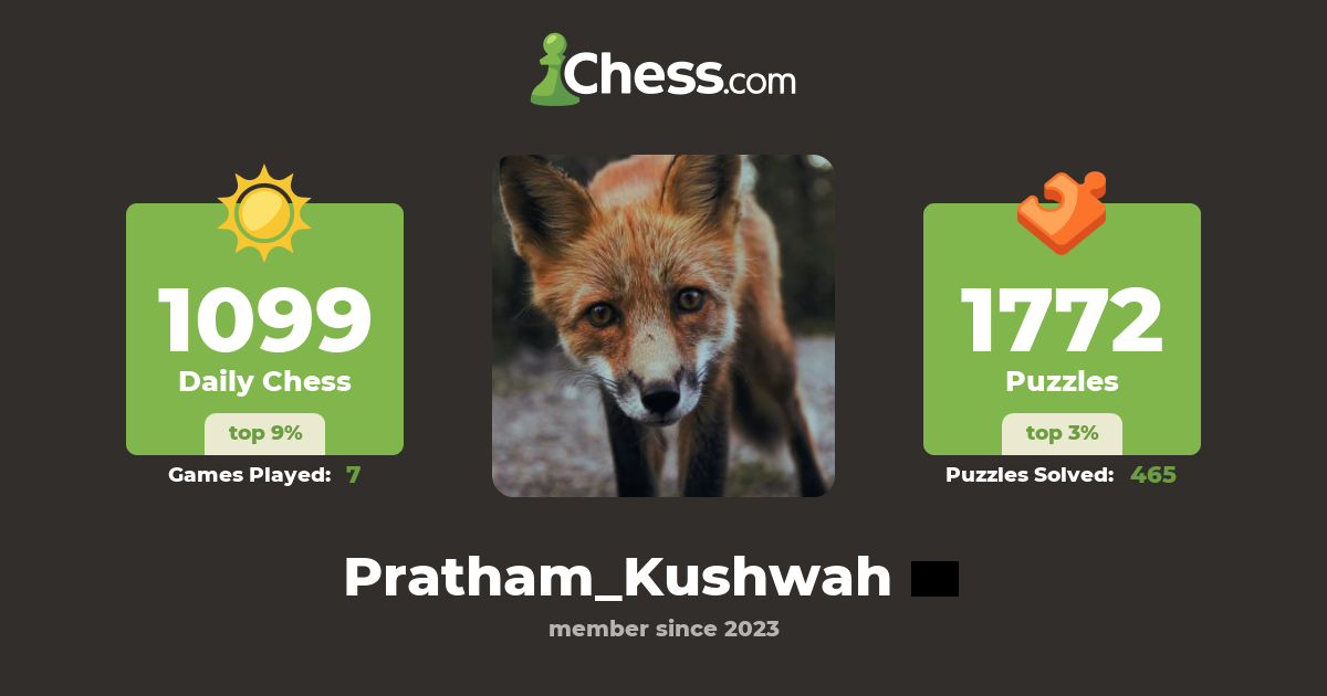 Pratham Kushwah (Pratham_Kushwah) - Chess Profile - Chess.com