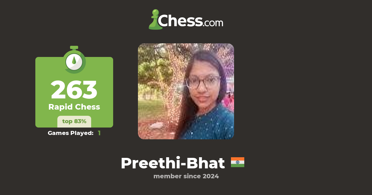 Preethi B U (Preethi-Bhat) - Chess Profile - Chess.com