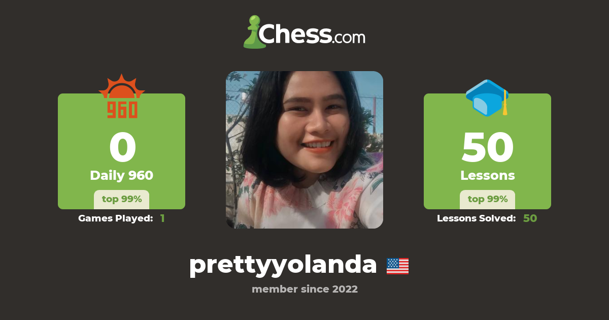 yolanda smith (prettyyolanda) - Chess Profile - Chess.com