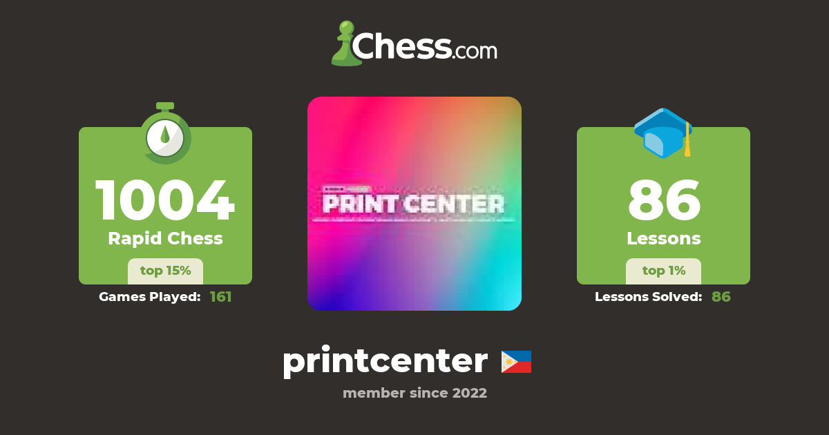 Print Center (printcenter) - Chess Profile - Chess.com