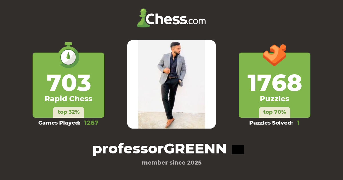 professorGREENN - Chess Profile - Chess.com