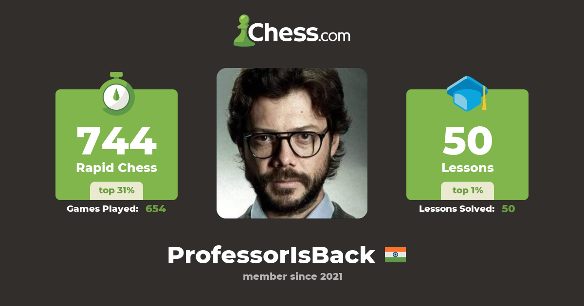Professor is Back (ProfessorIsBack) - Chess Profile - Chess.com