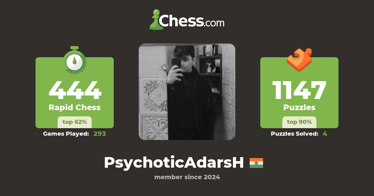 Adarsh Raj (PsychoticAdarsH) - Chess Profile - Chess.com