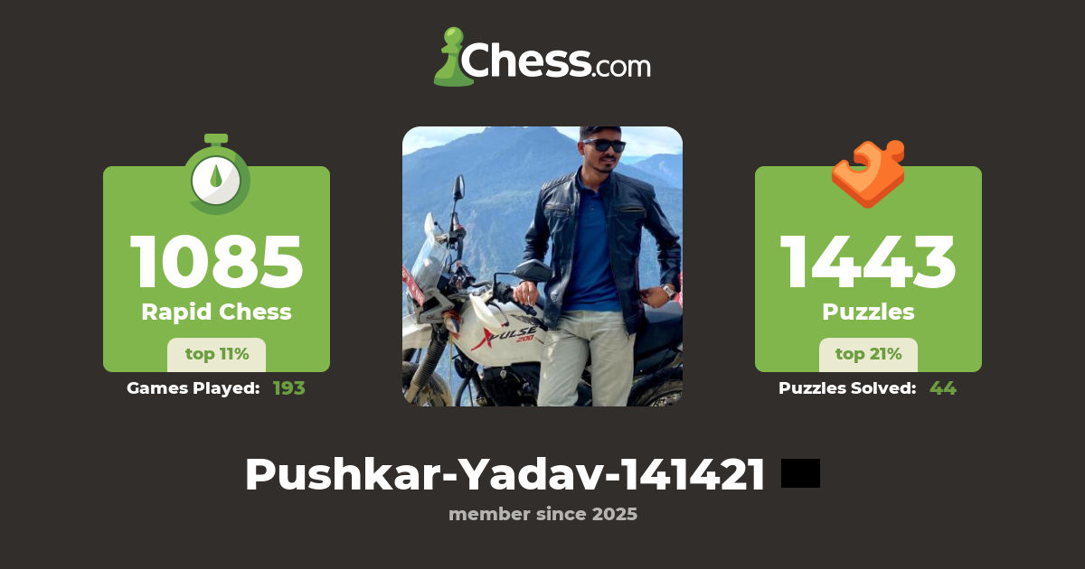 Pushkar Yadav (Pushkar-Yadav-141421) - Chess Profile - Chess.com
