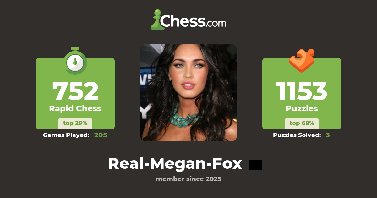 Real-Megan-Fox - Chess Profile - Chess.com