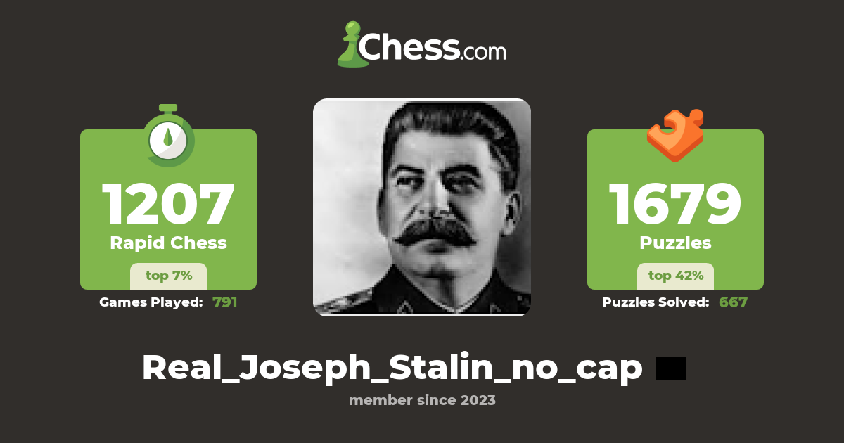 Joseph Stalin (Real_Joseph_Stalin_no_cap) - Chess Profile - Chess.com