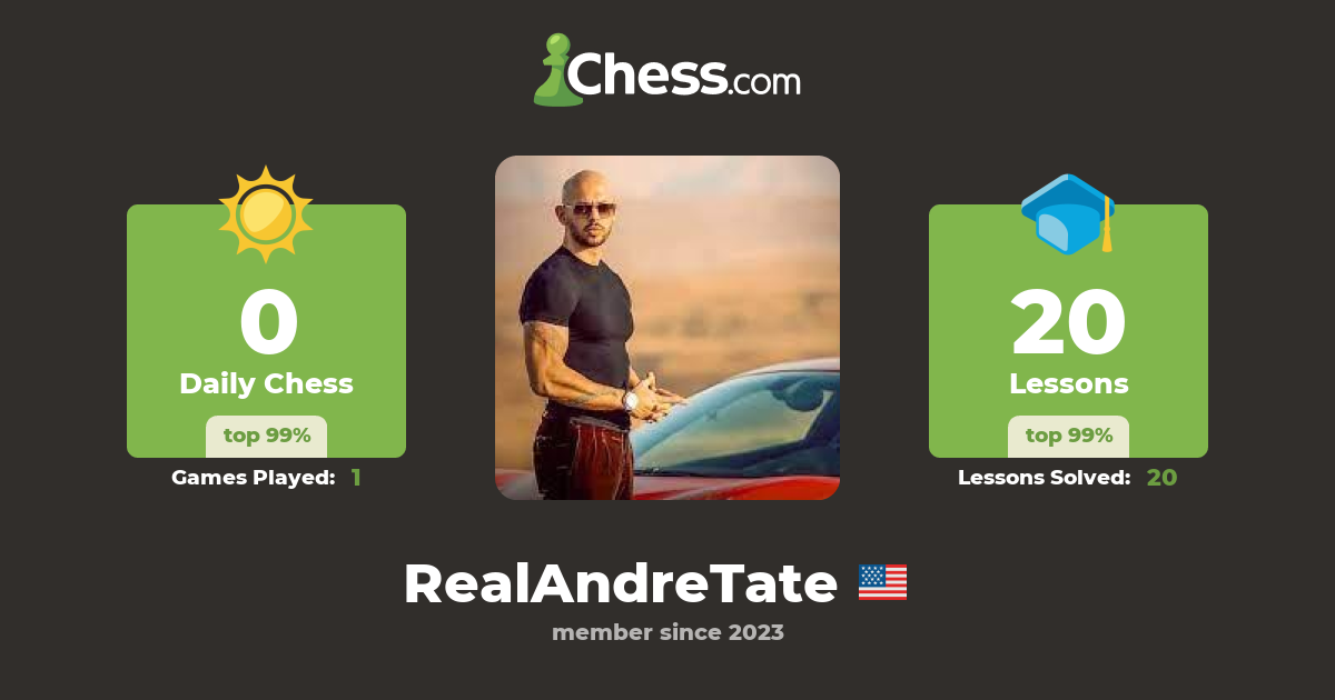 Andrew Tate (RealAndreTate) - Chess Profile - Chess.com