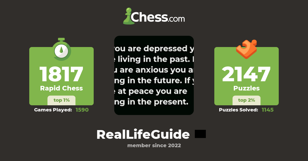 self-help knowledge (RealLifeGuide) - Chess Profile - Chess.com