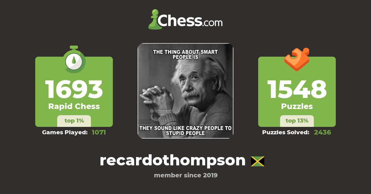 Recardo Thompson (recardothompson) - Chess Profile - Chess.com
