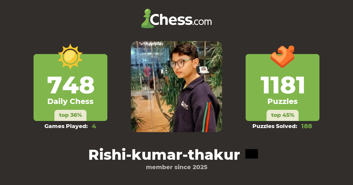Rishi-kumar-thakur - Chess Profile - Chess.com