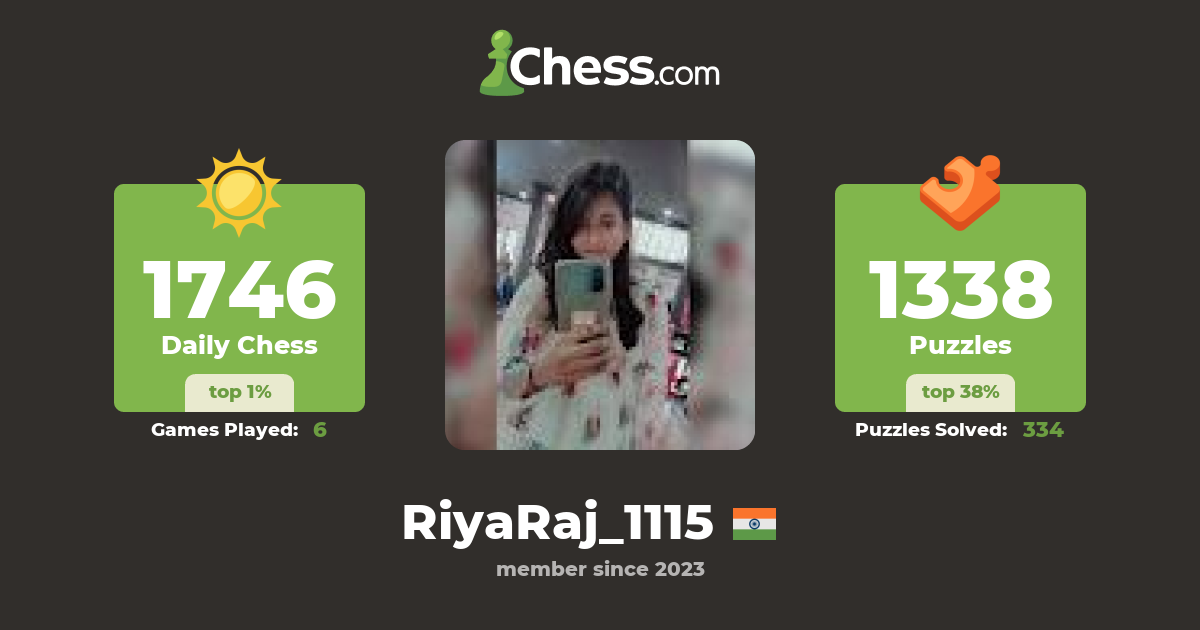 Riya Raj (RiyaRaj_1115) - Chess Profile - Chess.com