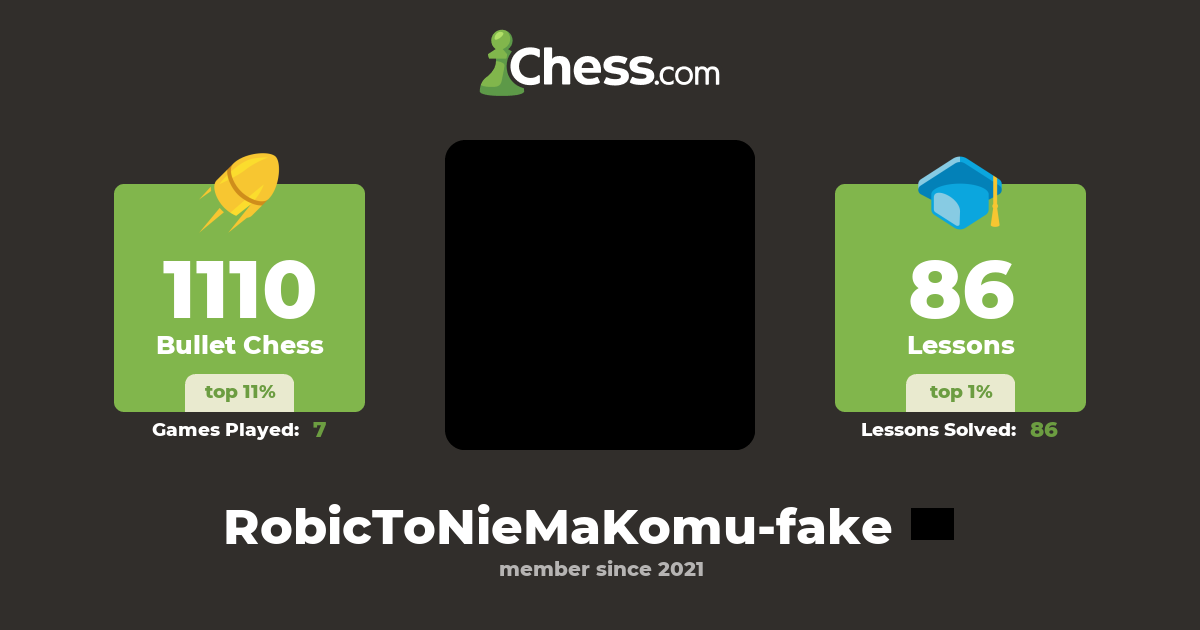 RobicToNieMaKomu-fake - Chess Profile - Chess.com