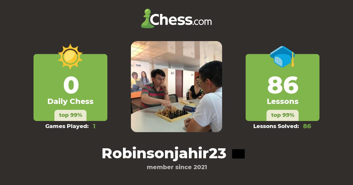 Robinson Jahir Rios Duarte (Robinsonjahir23) - Chess Profile - Chess.com