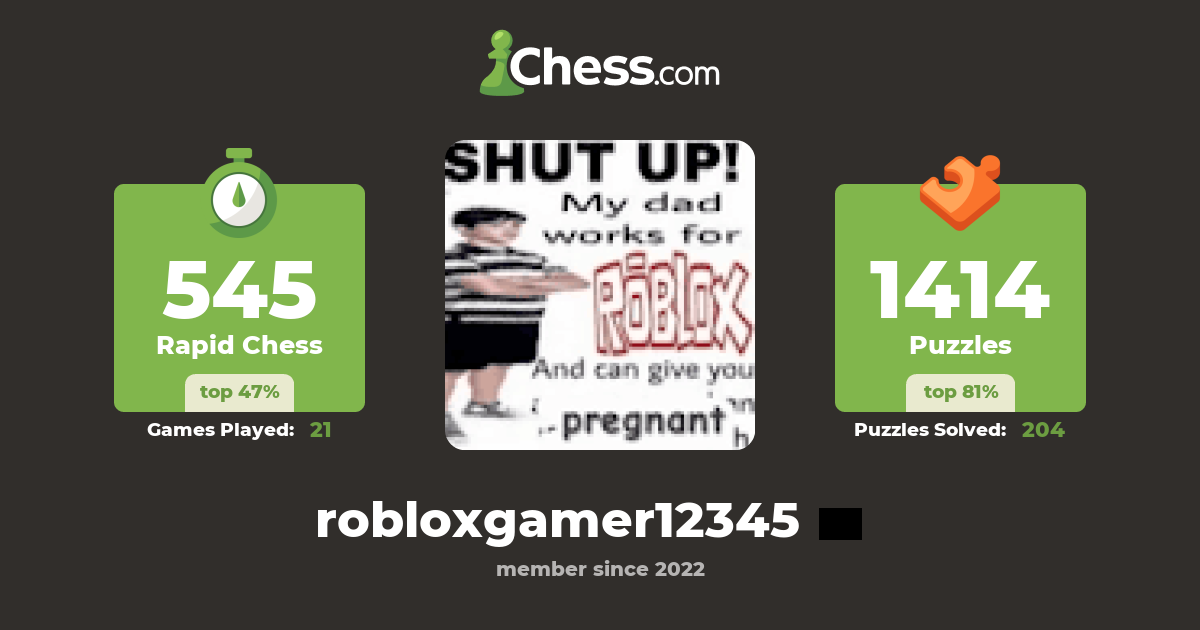 Logan Castillo (robloxgamer12345) - Chess Profile - Chess.com