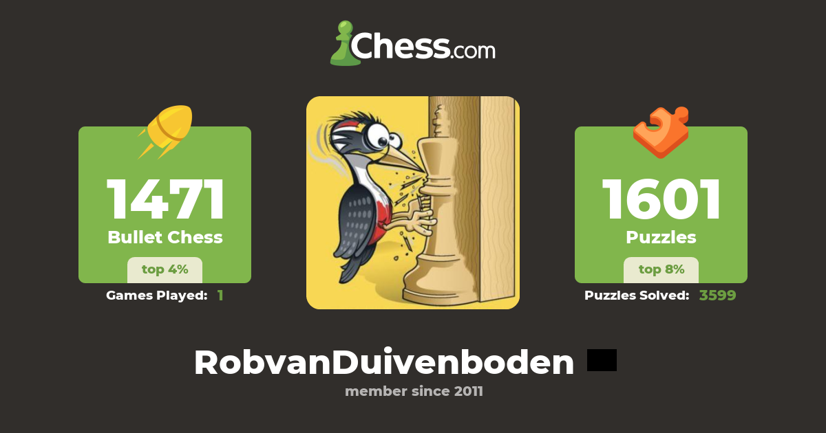 Rob van Duivenboden (RobvanDuivenboden) - Chess Profile - Chess.com