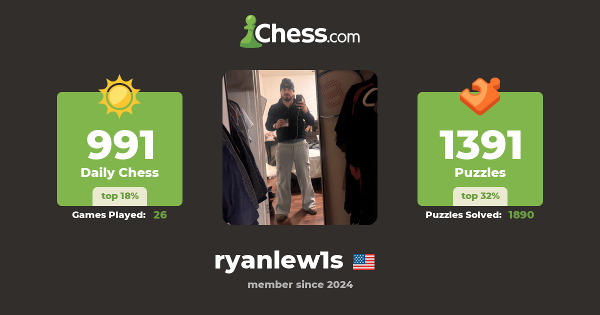 Ryan Lewis (ryanlew1s) - Chess Profile - Chess.com