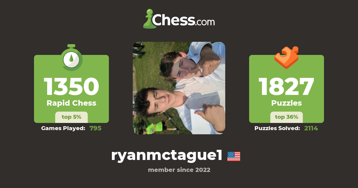 Ryan McTague (ryanmctague1) - Chess Profile - Chess.com