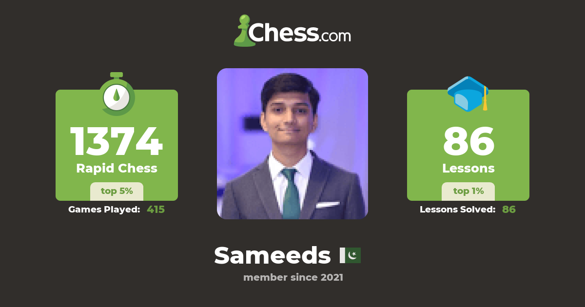 Muhammad Sameed Yousuf FastNU (Sameeds) - Chess Profile - Chess.com