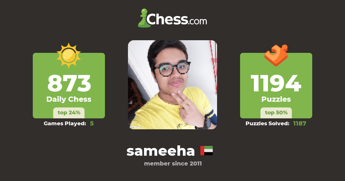 Sameeha Sameeha (sameeha) - Chess Profile - Chess.com