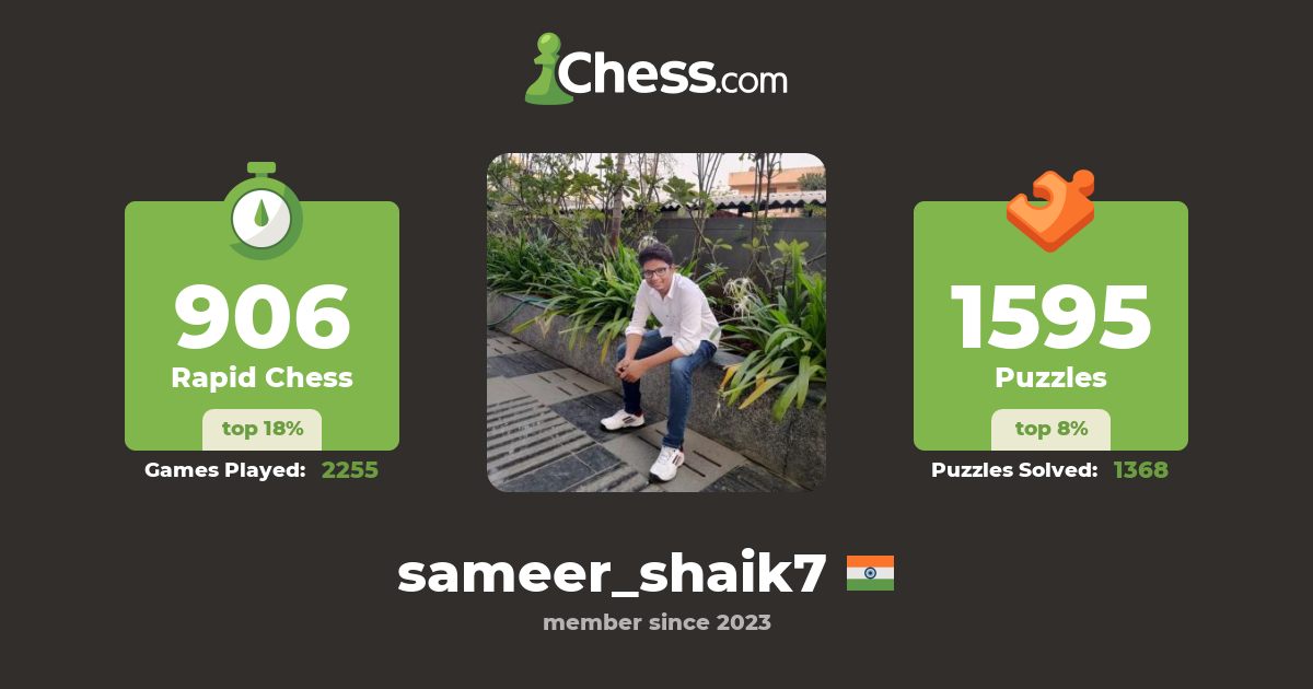 Sameer Shaik (sameer_shaik7) - Chess Profile - Chess.com