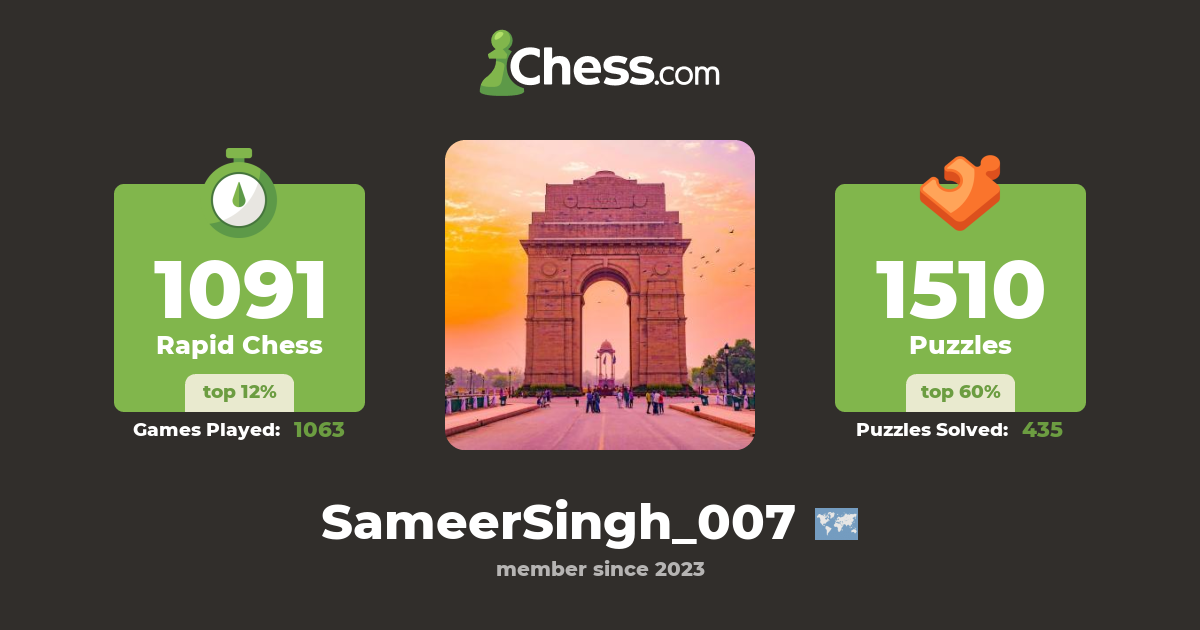 Sameer Singh (SameerSingh_007) - Chess Profile - Chess.com