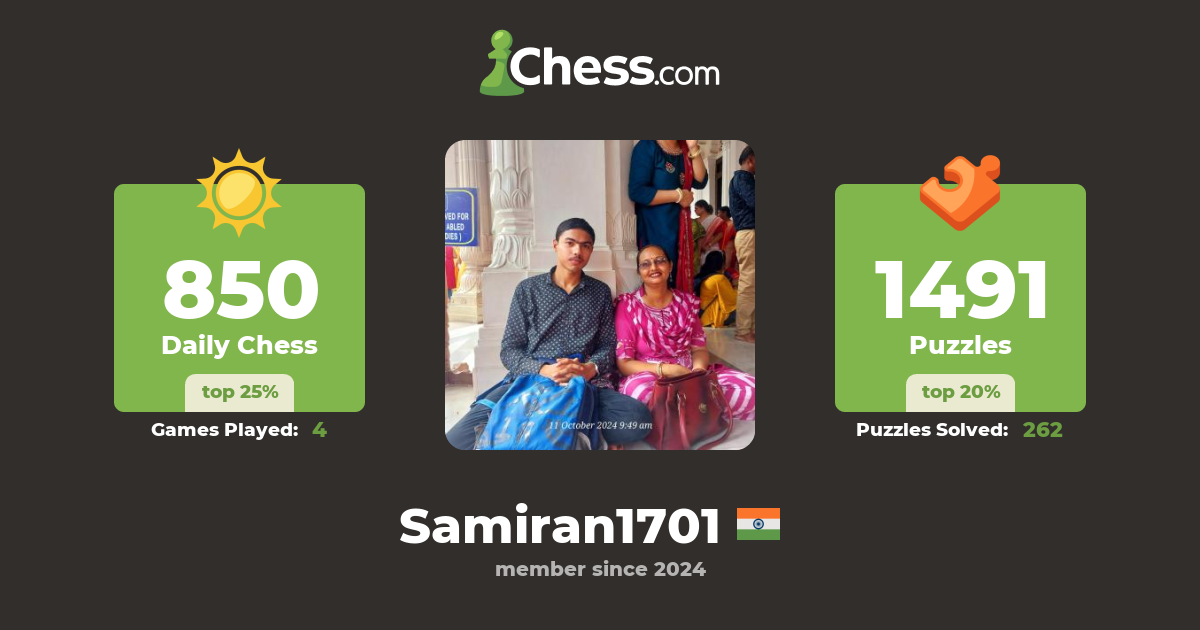 Samiran Khanra (Samiran1701) - Chess Profile - Chess.com