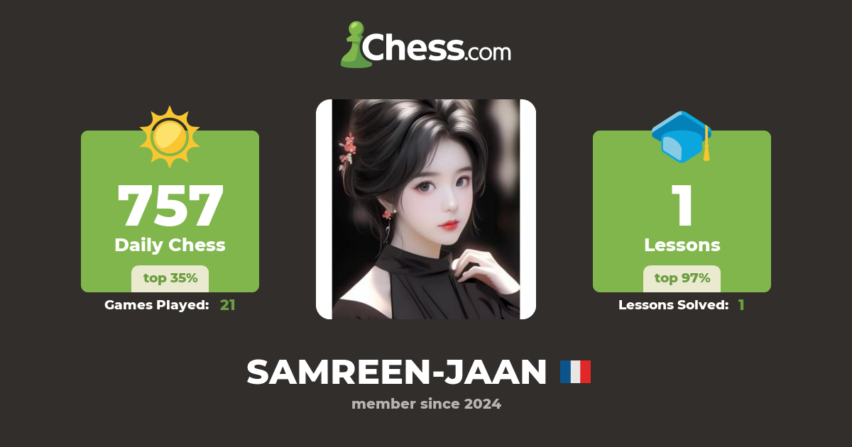 samreen jan (SAMREEN-JAAN) - Chess Profile - Chess.com