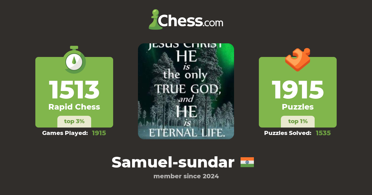 Samuel-sundar - Chess Profile - Chess.com