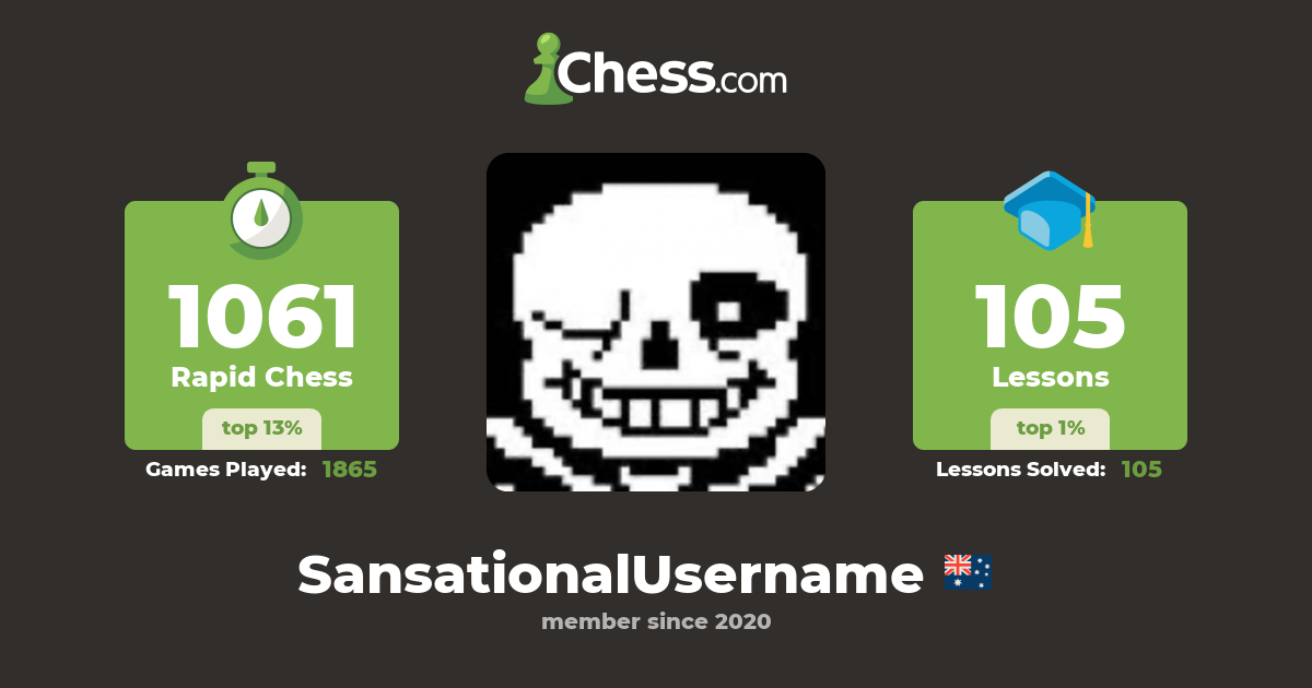 Sans TheSkeleton (SansationalUsername) - Chess Profile - Chess.com