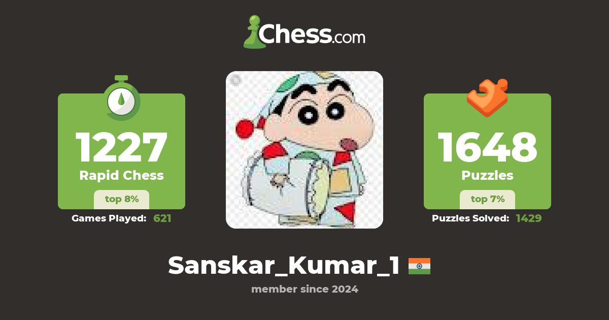 Sanskar Kumar (Sanskar_Kumar_1) - Chess Profile - Chess.com