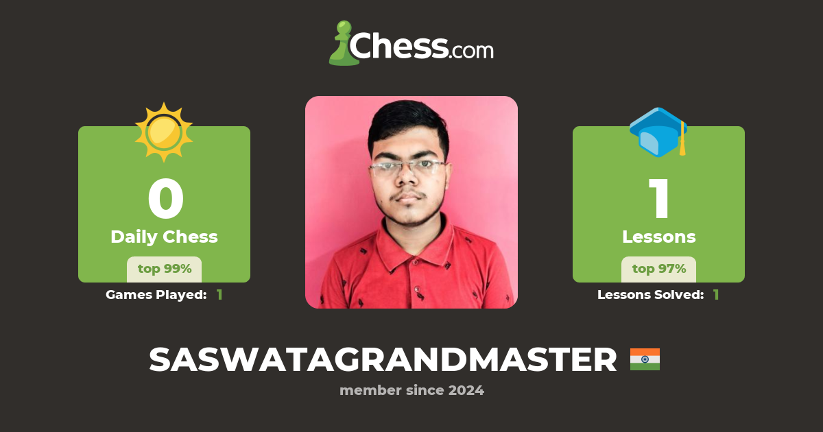 Saswata Das (SASWATAGRANDMASTER) - Chess Profile - Chess.com
